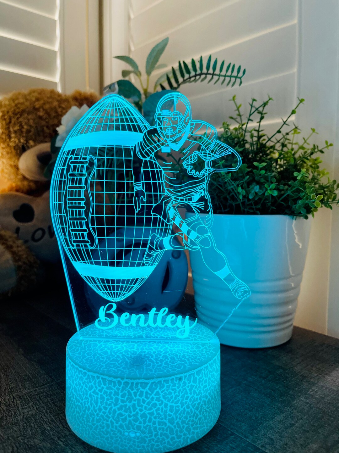 Personalised RUGBY FOOTBALL Night Light - NRL Night Light - Perfect ...