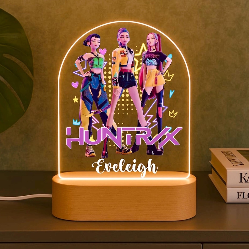 Personalised K-pop Night Light – Custom Demon Huntrix , Anime Mira Rumi ...