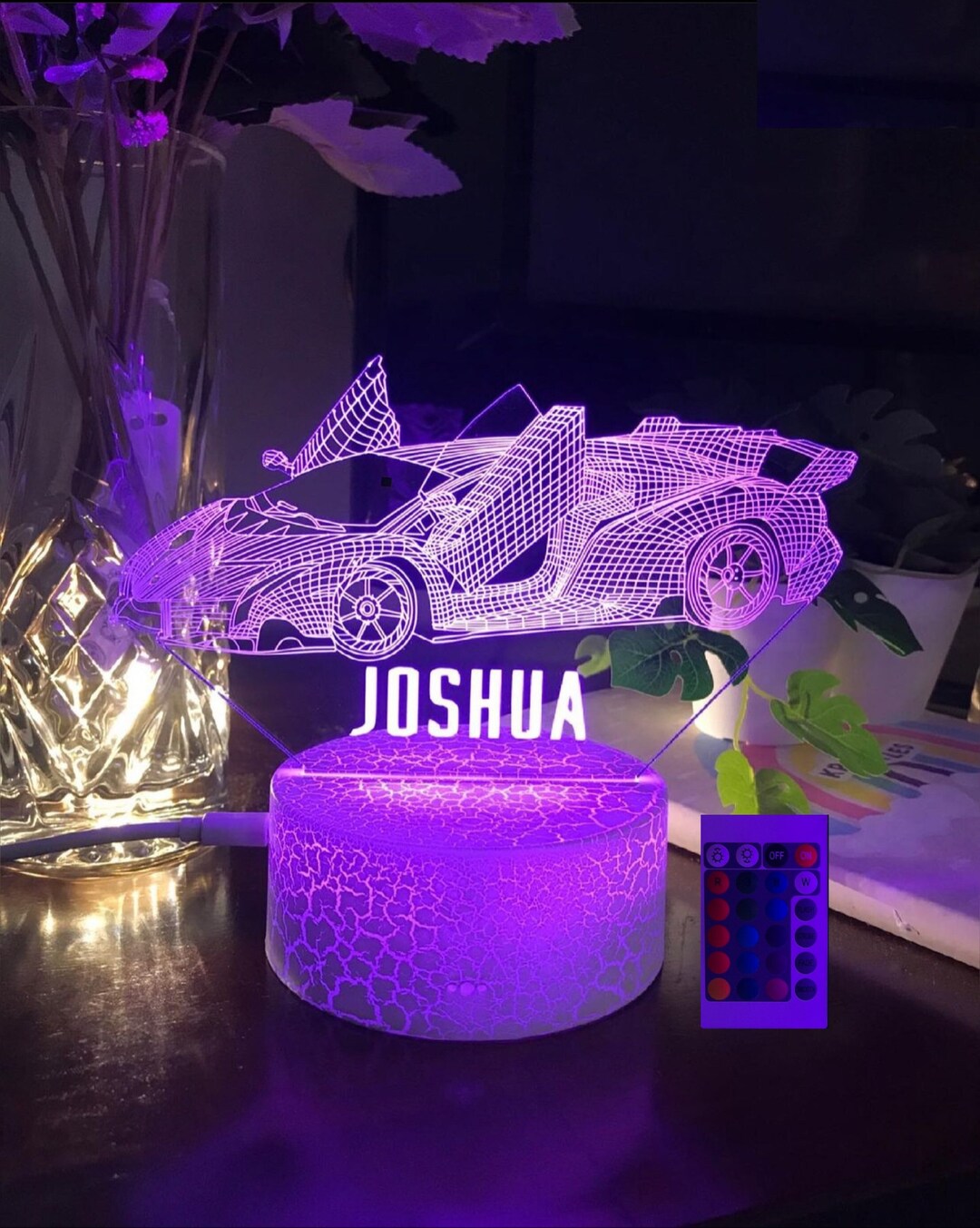 Personalised Lamborghini Night Light: Multi-colored LED Car Lamp - Etsy UK