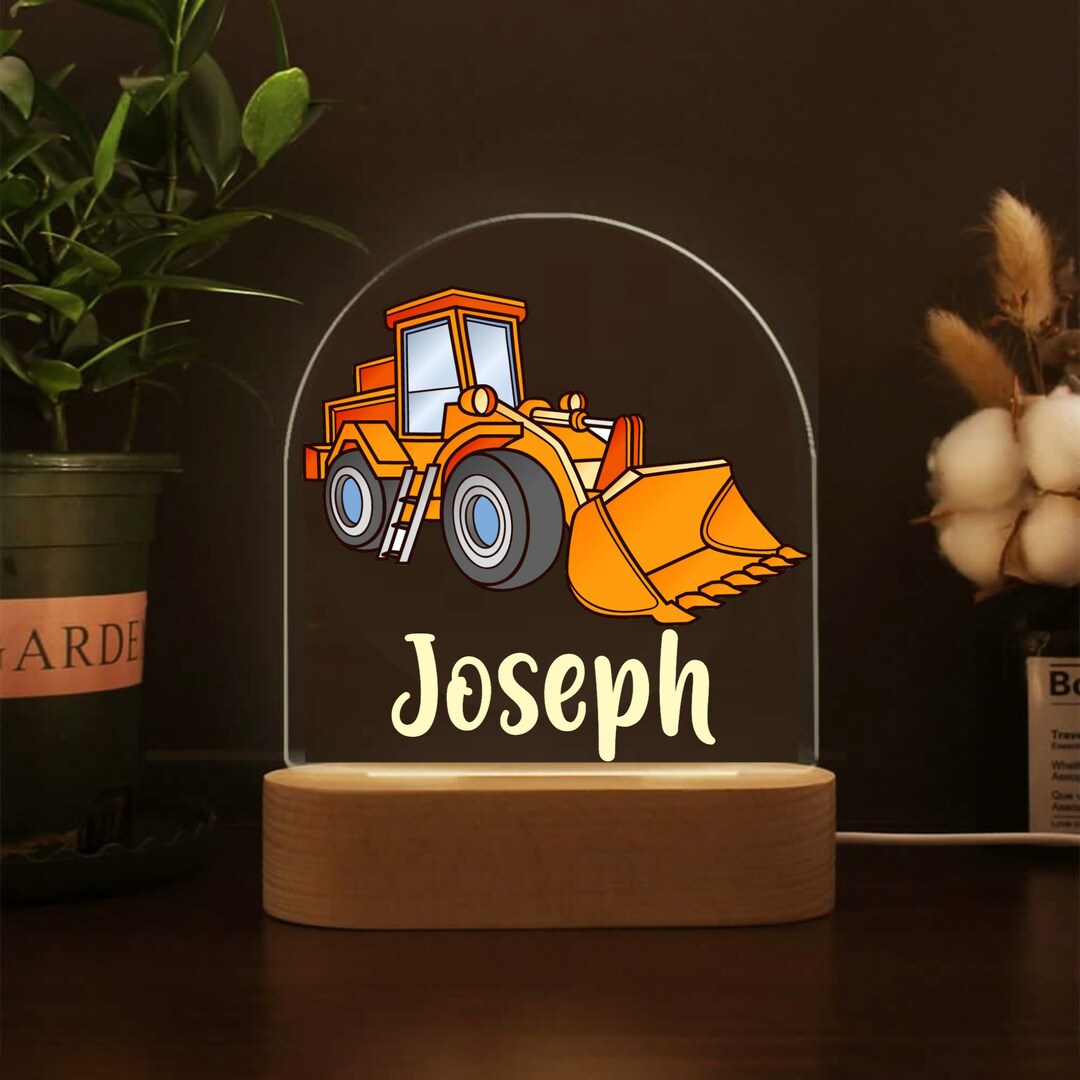 Personalised CUTE DIGGER Night Light - Great Gift for Kids Birthdays ...