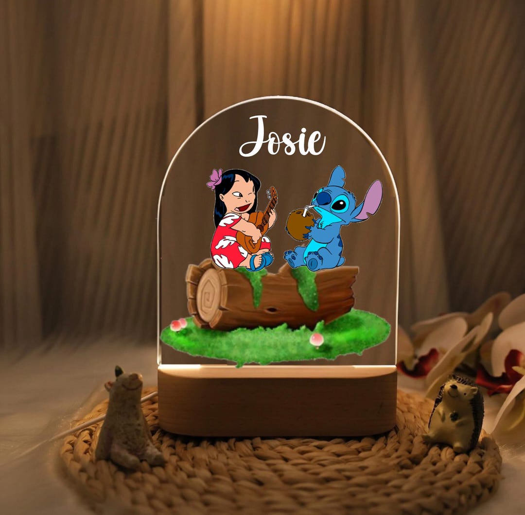 Personalised LILO & STITCH Night Light - Great Gift for Kids Birthdays ...