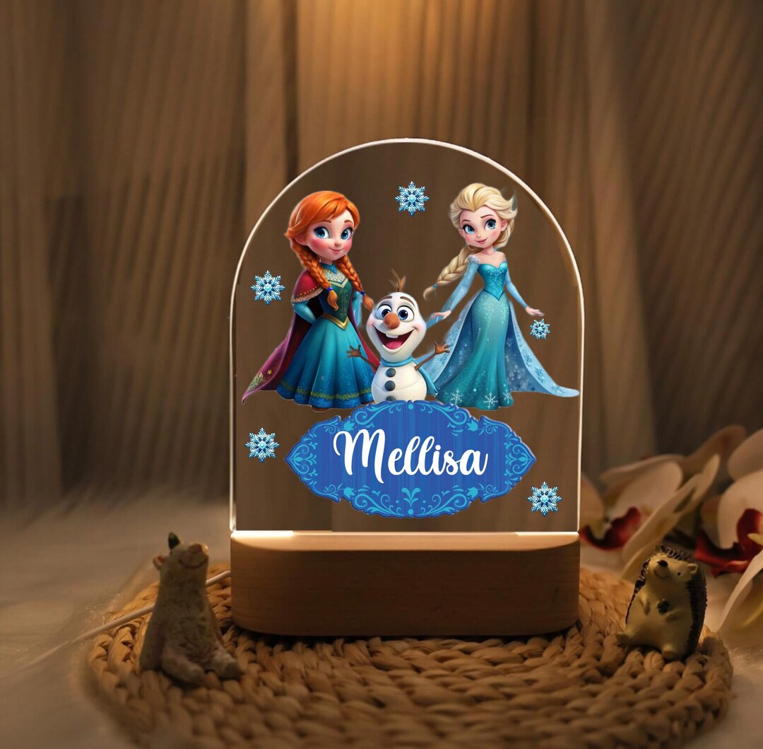 Personalised ELSA & FROZEN Night Light - Great Gift for Kids Birthdays ...
