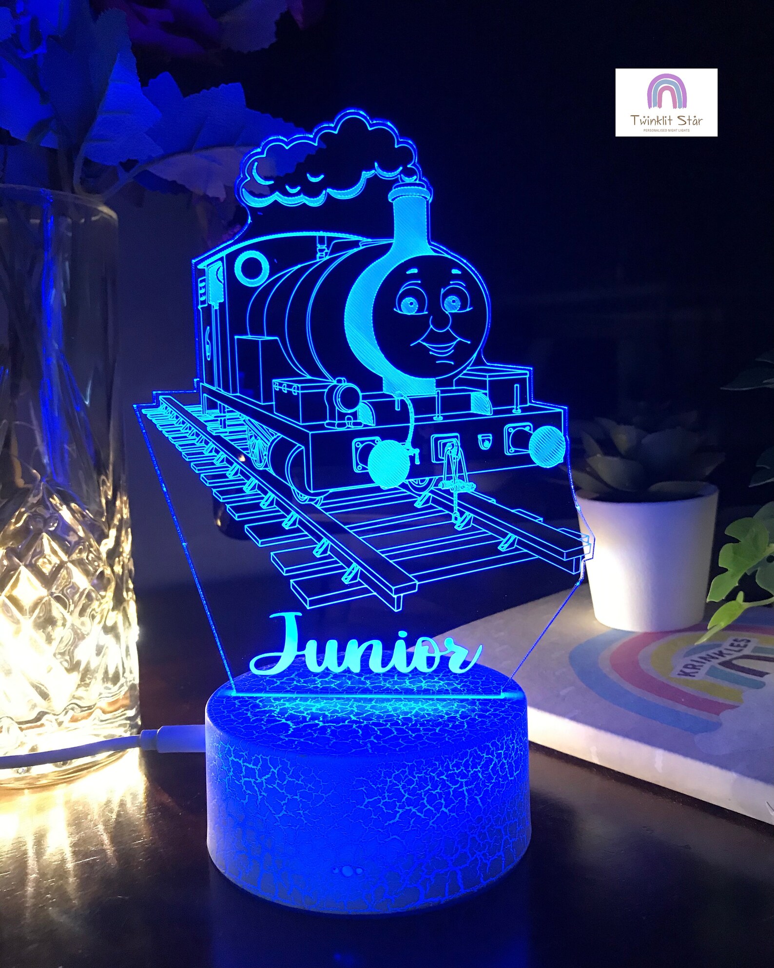 Personalised THOMAS TRAIN Night Light Kids Custom Name | Etsy