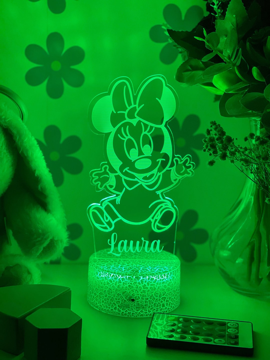 Personalized BABY MINNIE MOUSE Night Light Gift for Kids Birthdays ...