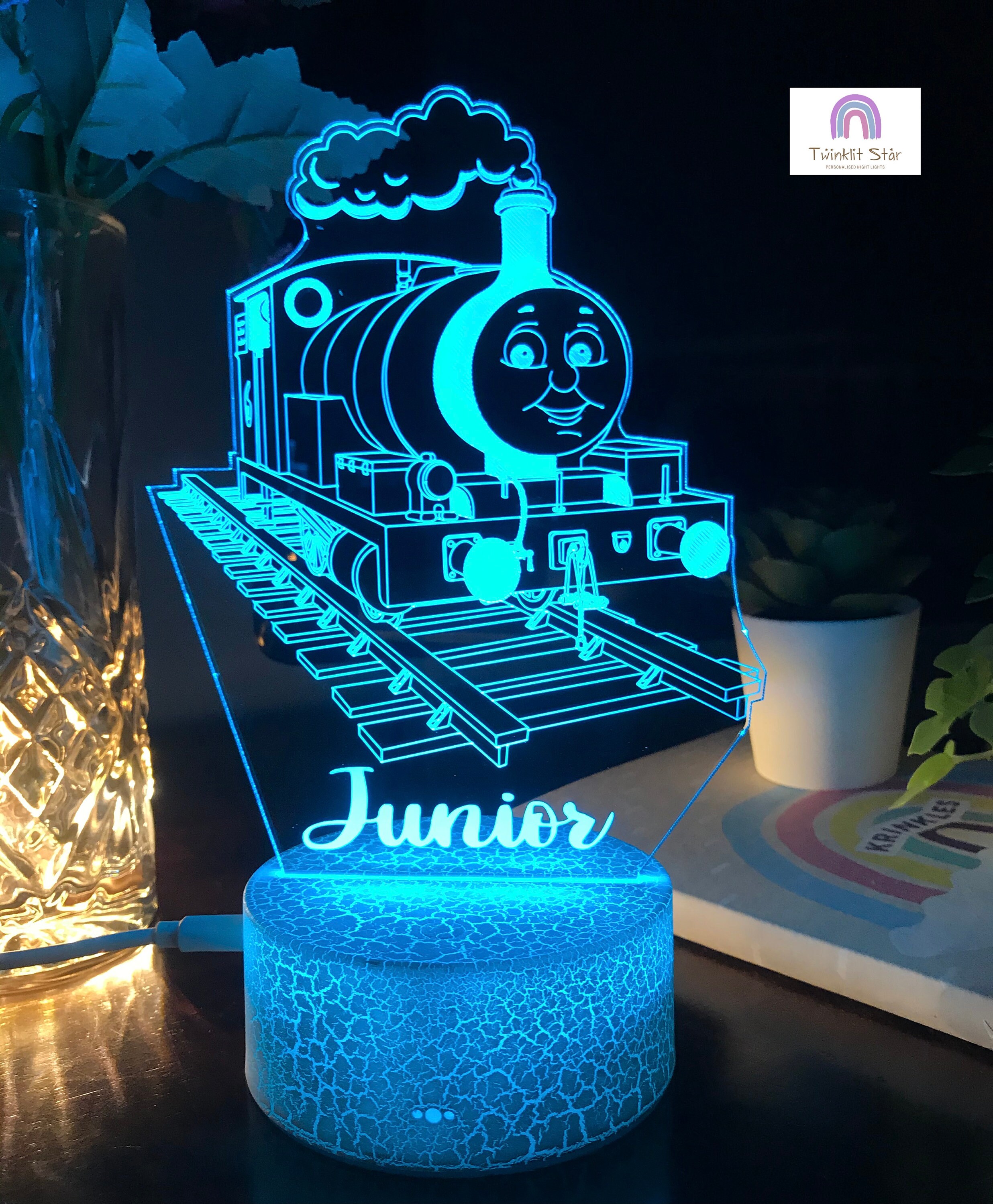 Personalised THOMAS TRAIN Night Light Kids Custom Name | Etsy