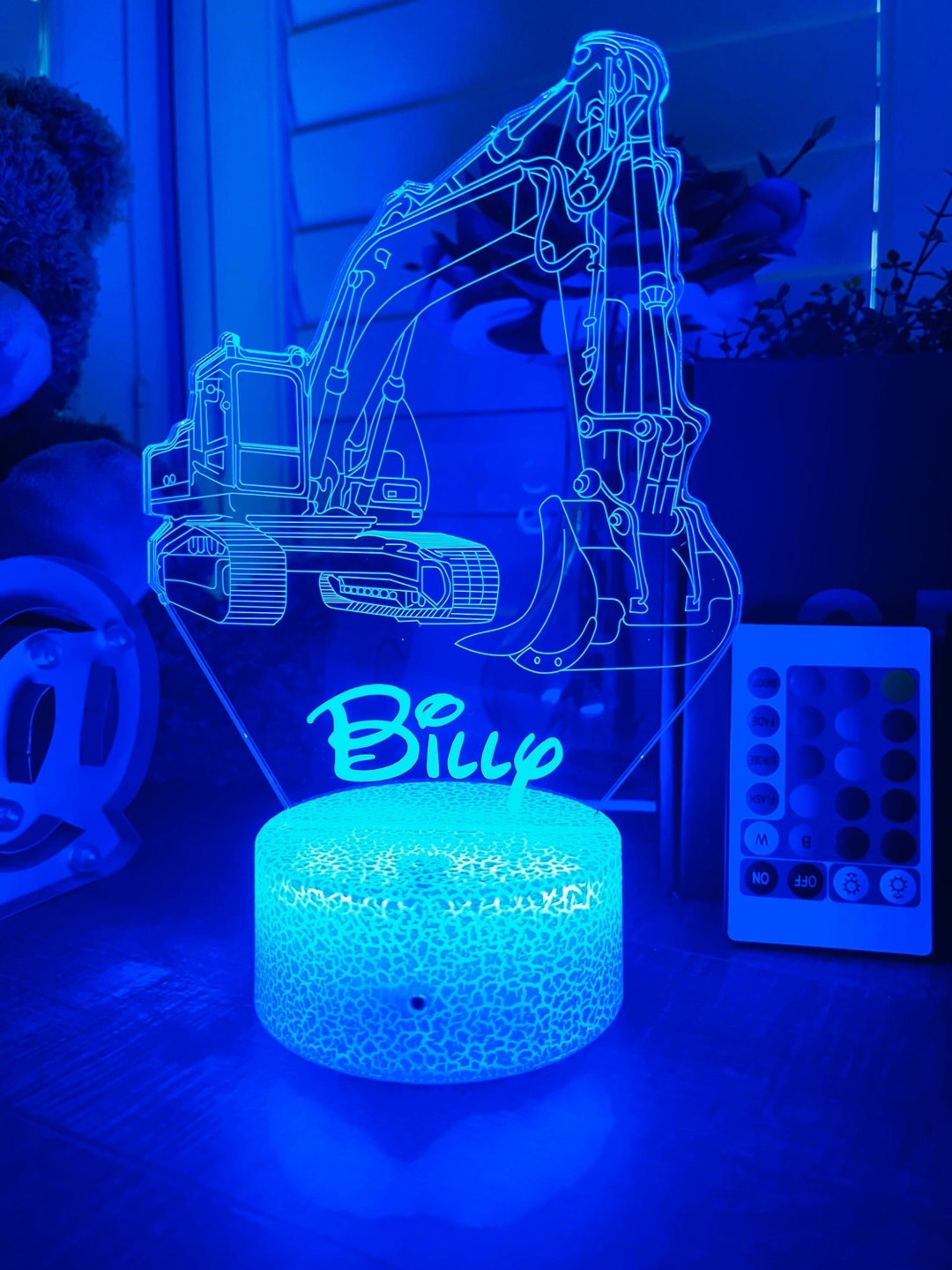 Personalised BULLDOZER Night Light - Perfect Christmas Gift Idea ...