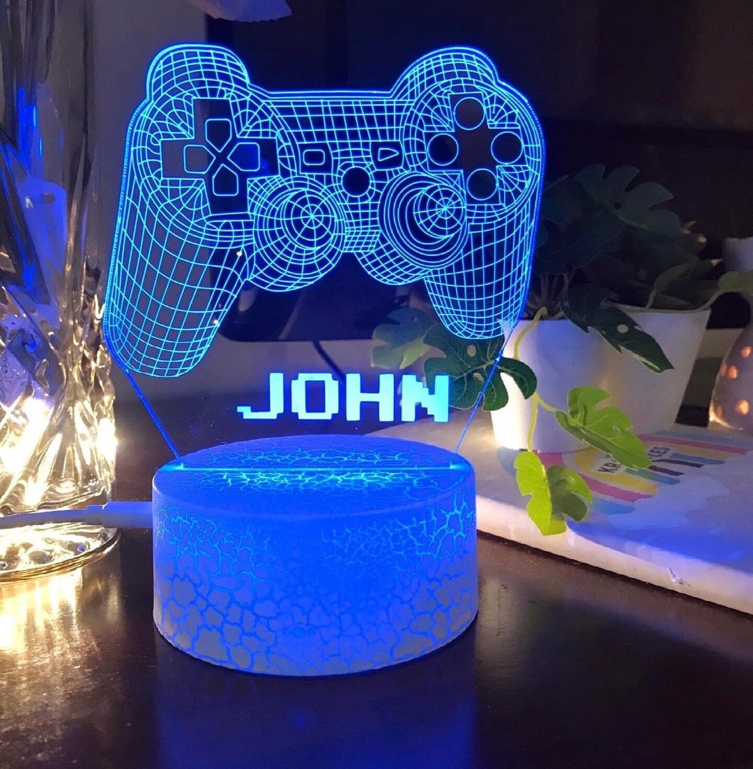 Personalised JOYSTICK Night Light Perfect Christmas Gift Idea Multi ...
