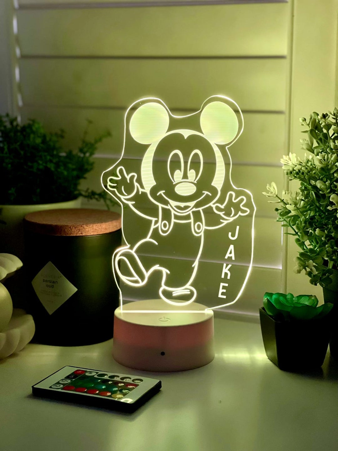 Personalised Baby MICKEY MOUSE Night Light - Perfect Christmas Gift ...