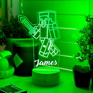 Personalised MINECRAFT Night Light - Perfect Christmas Gift Idea ...