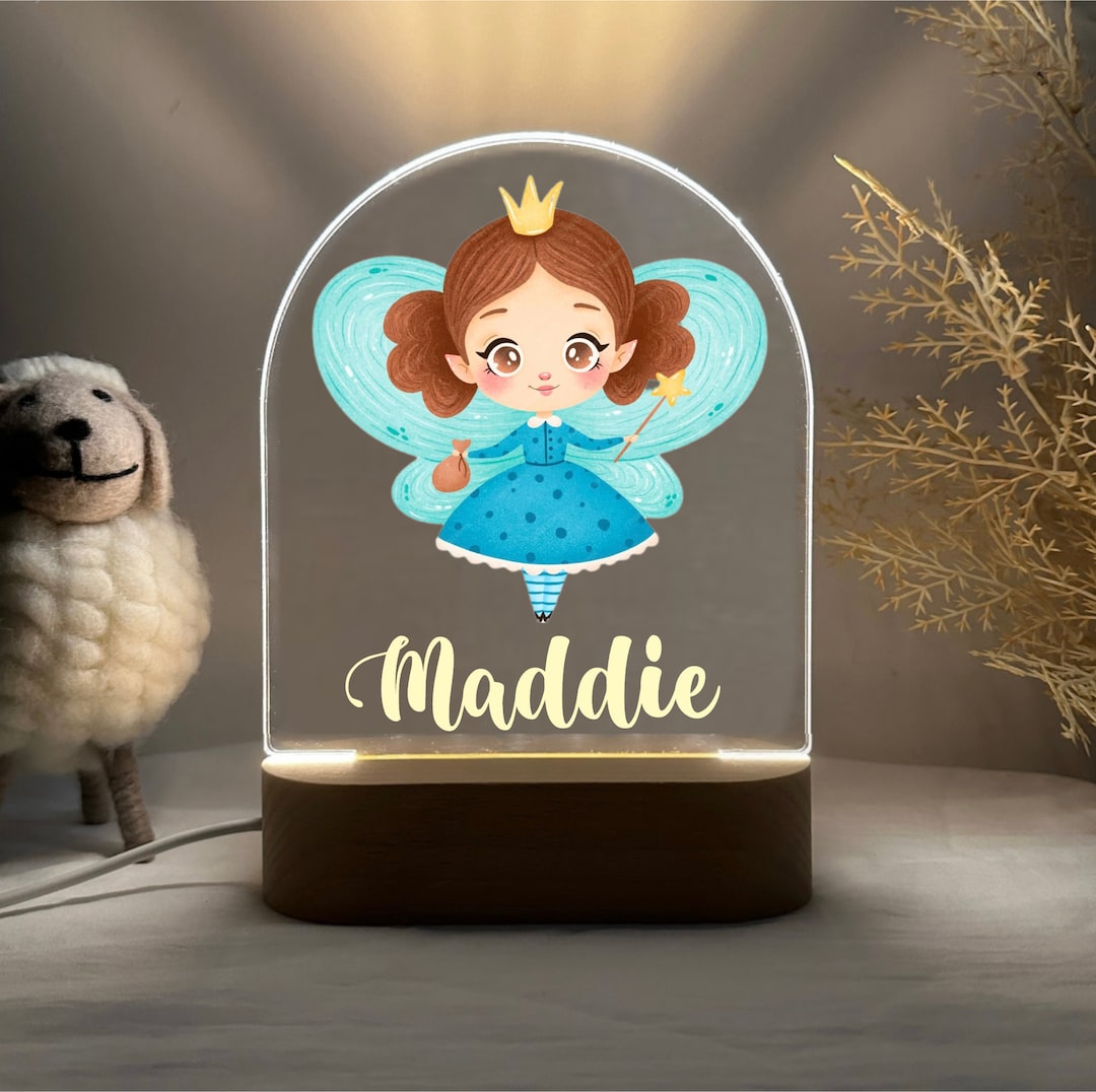 Personalized FAIRY Night Light Great Gift for Kids Birthdays Nursery ...