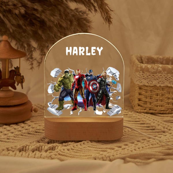 Superhero Nightlight - Etsy