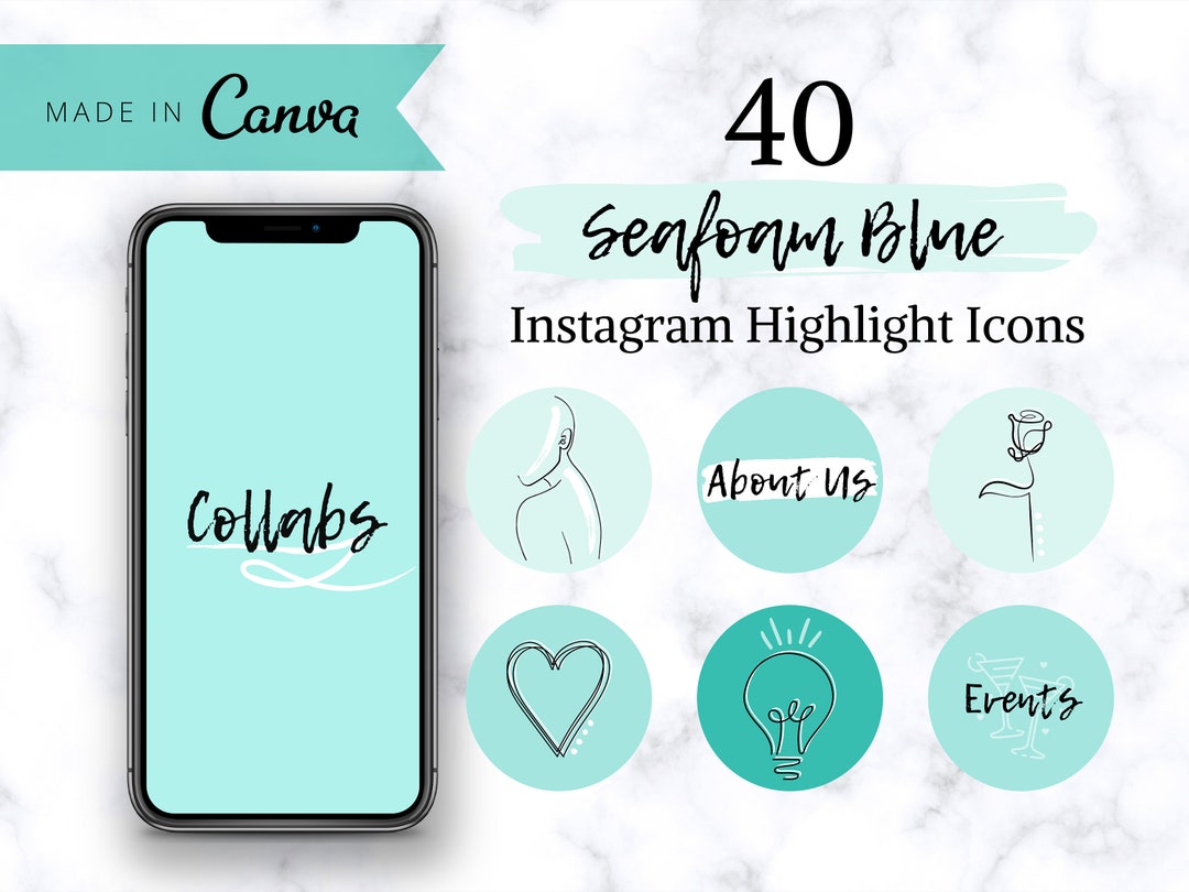 Blue Instagram Story Highlight Icons Instagram Template Instagram Story ...