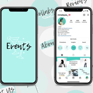Blue Instagram Story Highlight Icons Instagram Template | Etsy