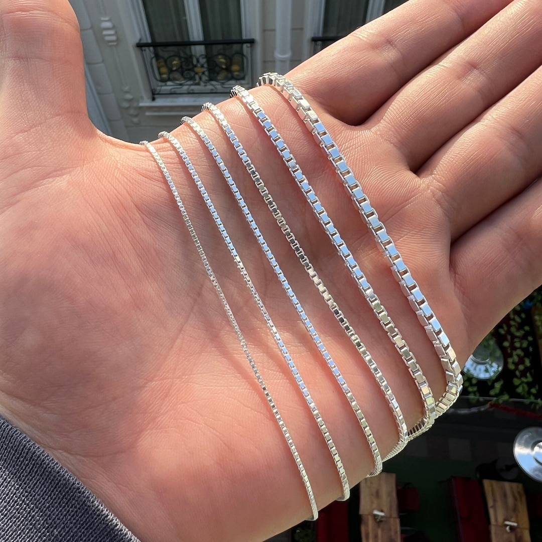 925 Sterling Silver Box Chain Necklace,chain for Women and Men,chain ...