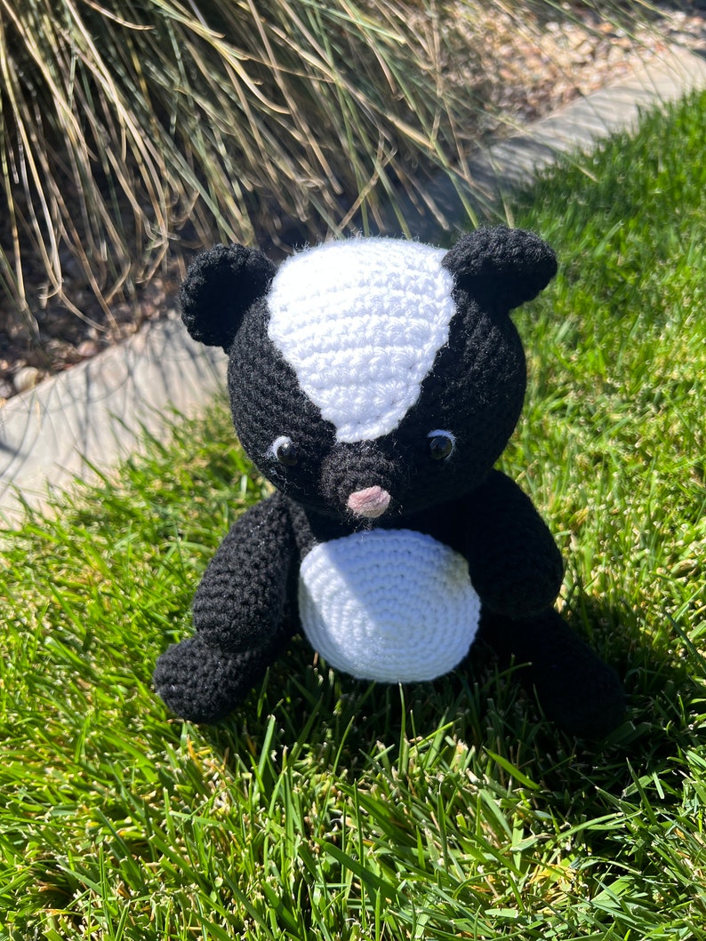 Skunk Handmade Plush Amigurumi Yarn Art Woodland Stuffed Animal - Etsy