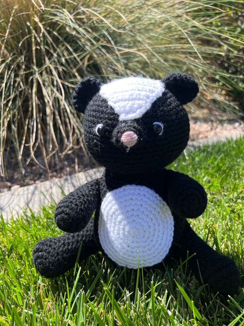 Skunk Handmade Plush Amigurumi Yarn Art Woodland Stuffed Animal - Etsy