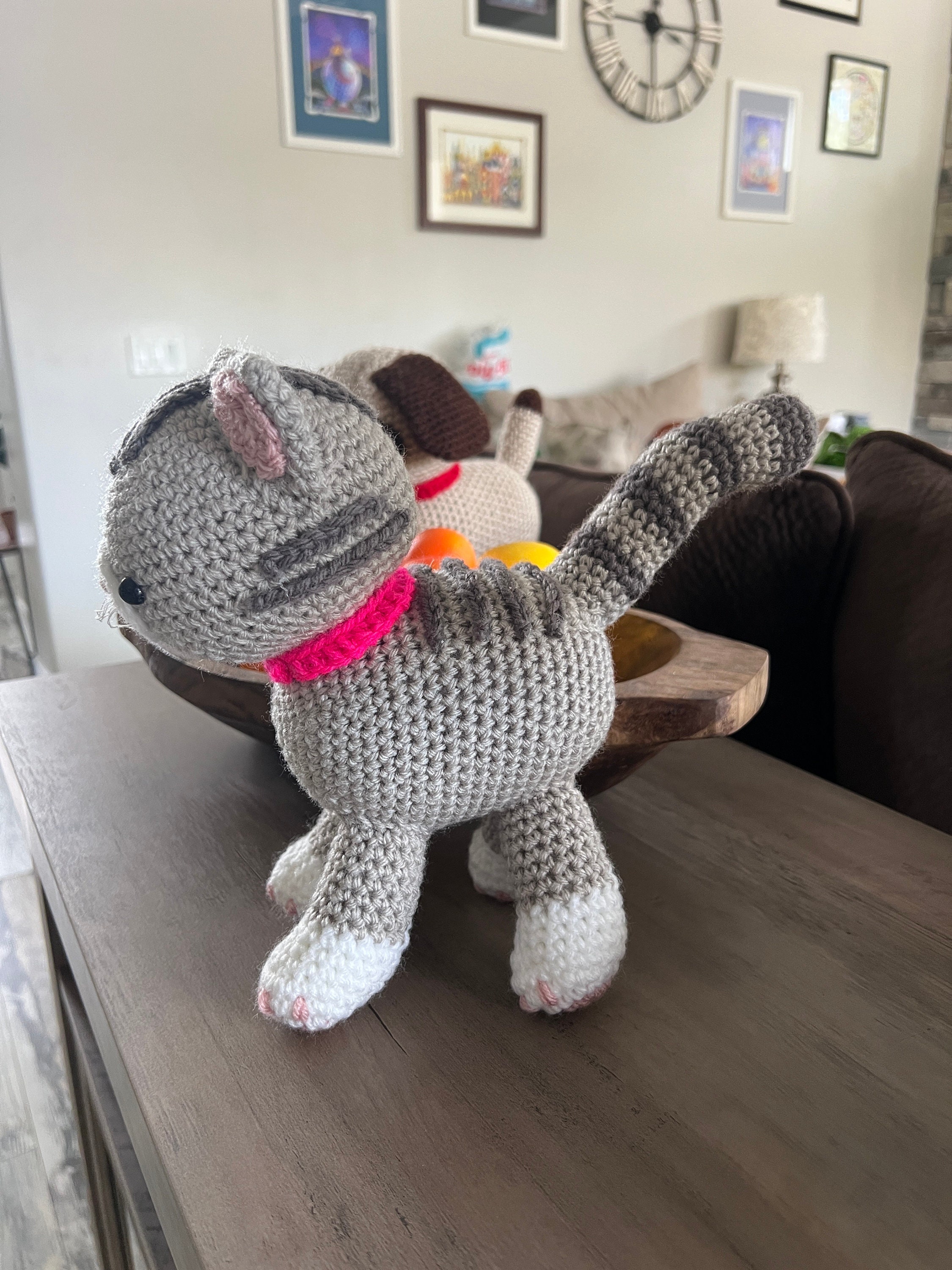 Handmade Plush Cat Amigurumi Crochet Animal Yarn Art Kitten - Etsy