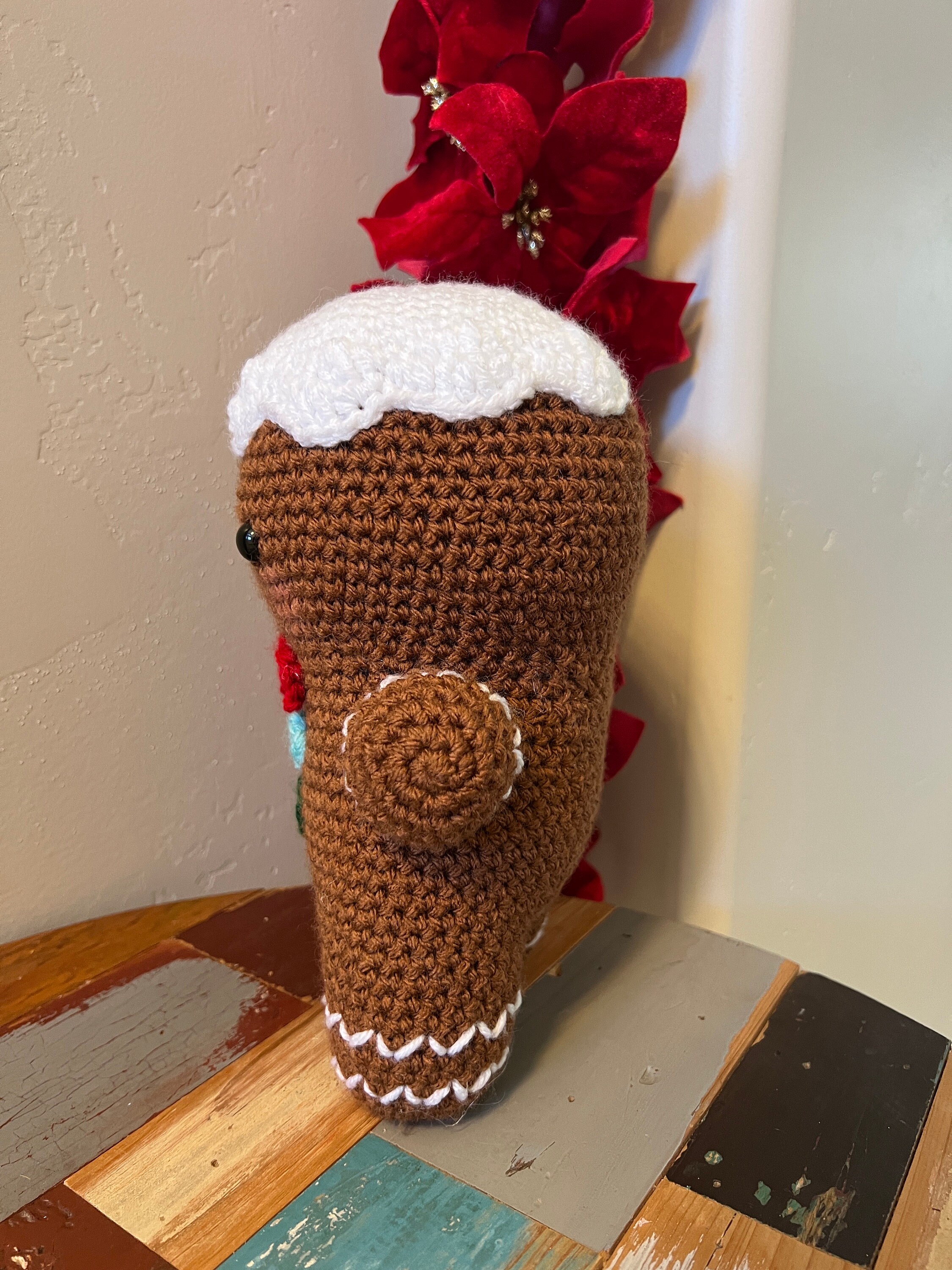 Handmade Plush Gingerbread Man Amigurumi Crochet Christmas Holiday ...