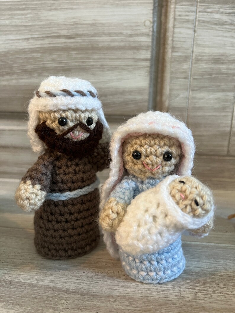 Handmade Crochet Nativity- 9 Piece Set - Etsy