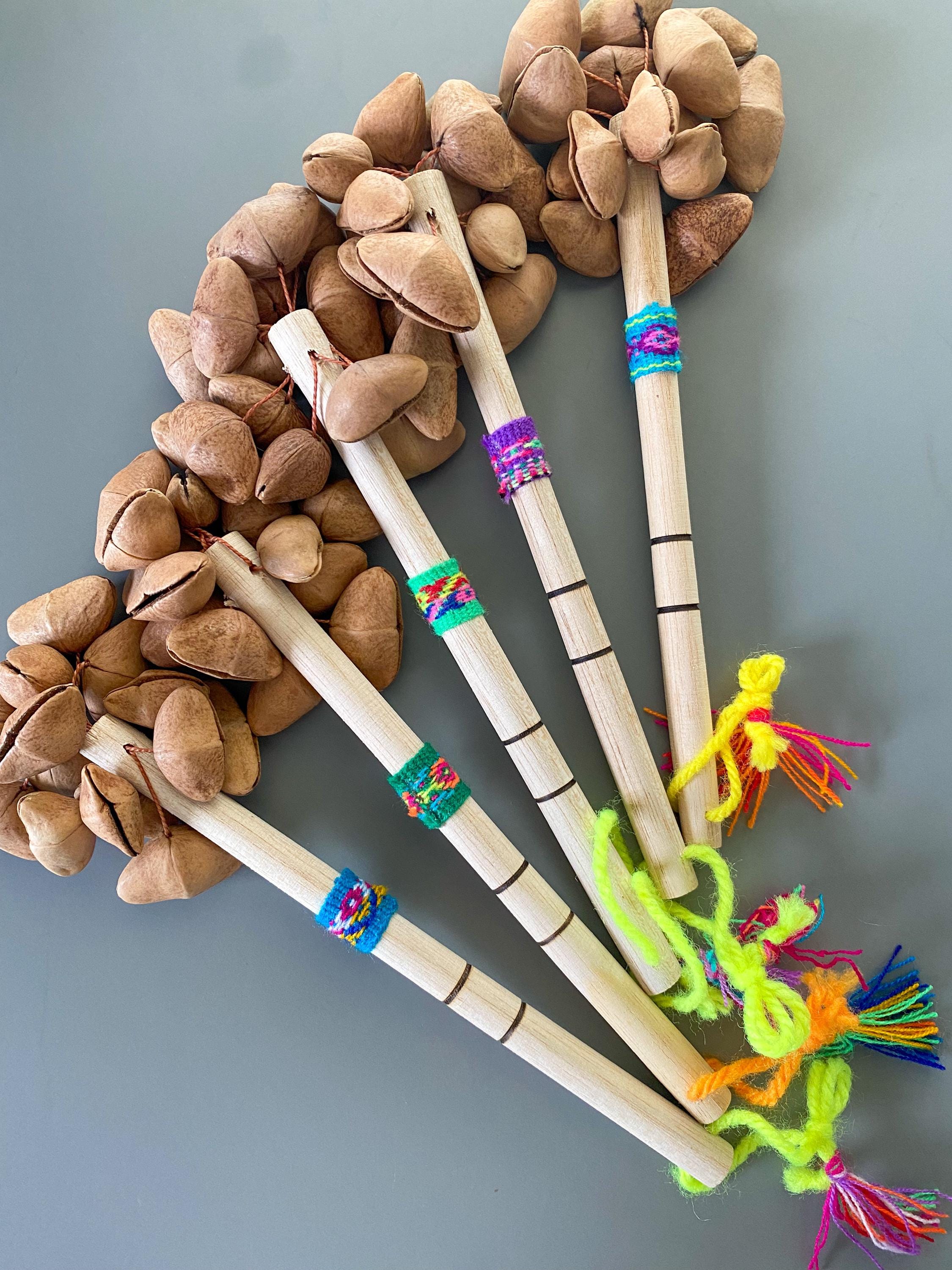 Handmade Peruvian Nut Shell Shaker Percussion Instrument Shamanic ...
