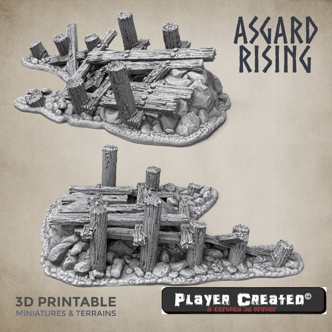 D&D Terrain Ruined Dock Pier Jetty Diorama Fishing Asgard Rising | Drop ...