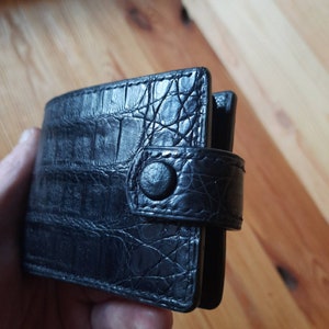 Black Handmade Leather Wallet. Luxury Wallet. Exotic Leather Man Wallet ...