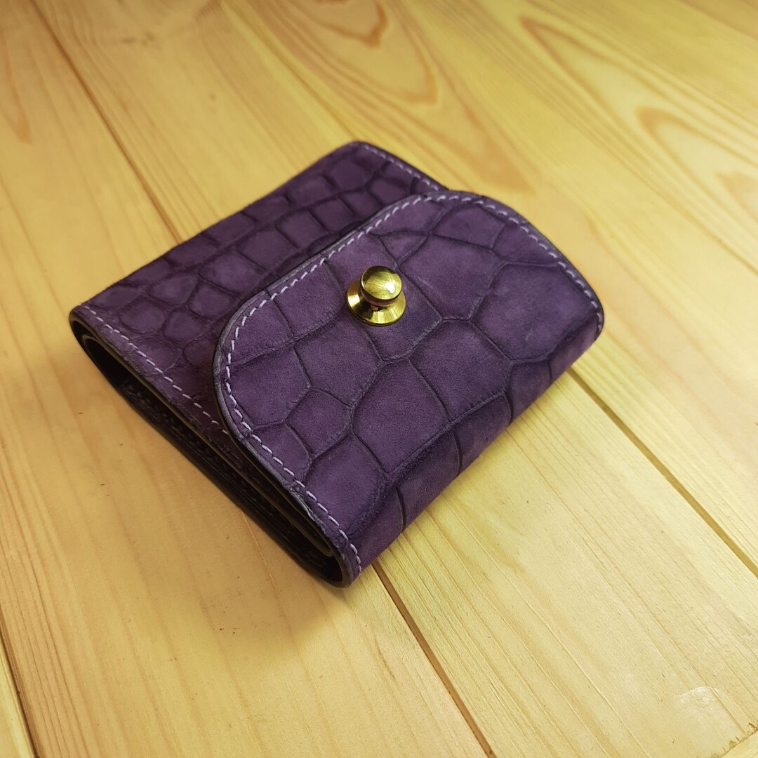 Women's Exotic Leather Wallet. Handmade Wallet. Luxury Wallet. Vertical ...