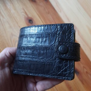Black Handmade Leather Wallet. Luxury Wallet. Exotic Leather Man Wallet ...