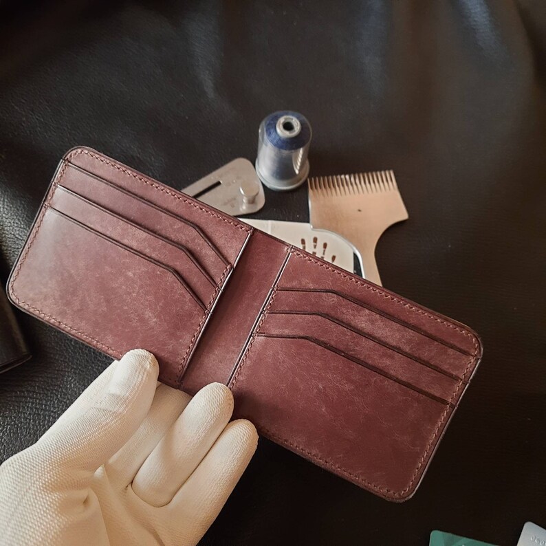 Shell Cordovan Wallet Luxury Bifold Wallet Italian Luxury - Etsy