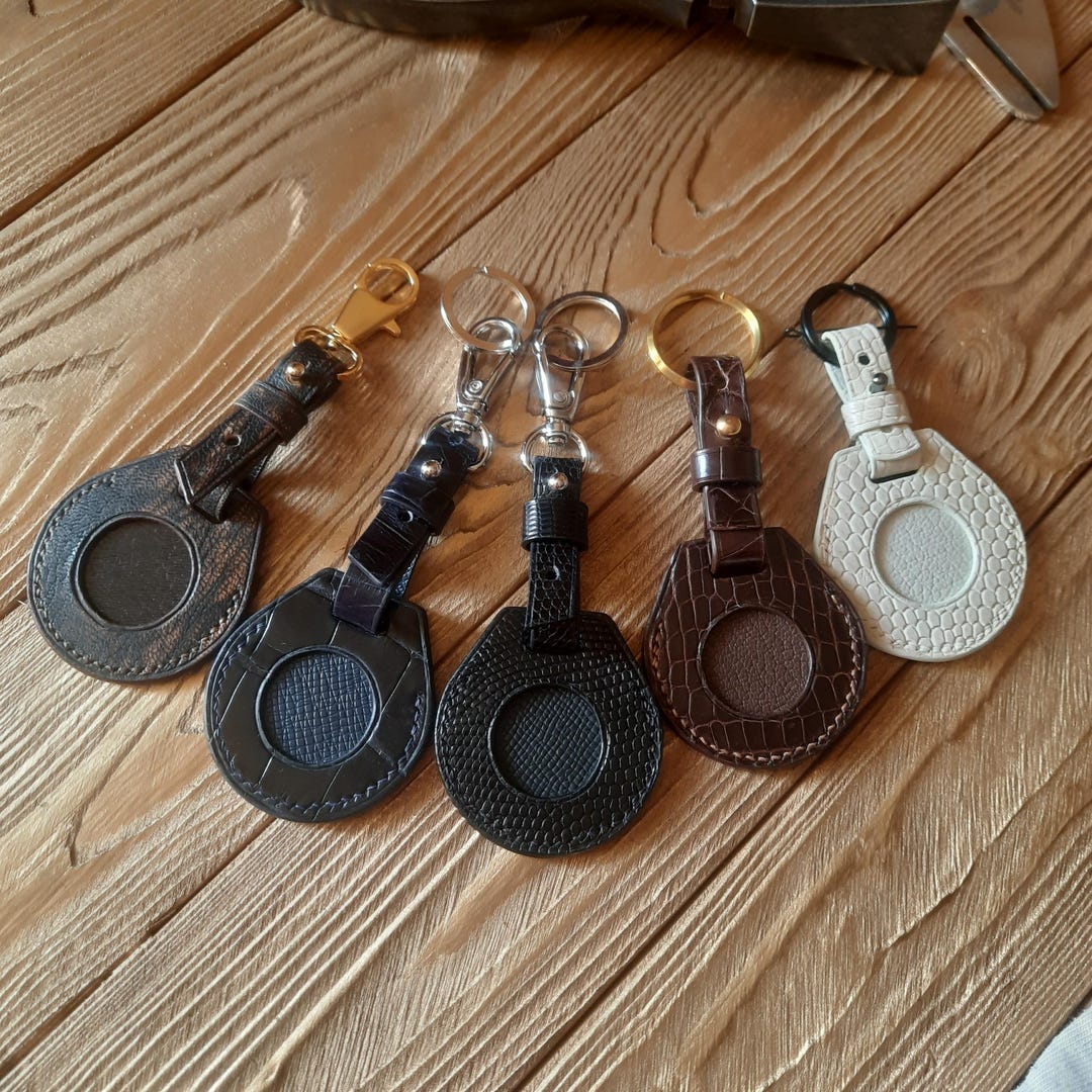 Air Tag Case in Exotic Leather. Handmade. Air Tag Leather Holder. Air ...