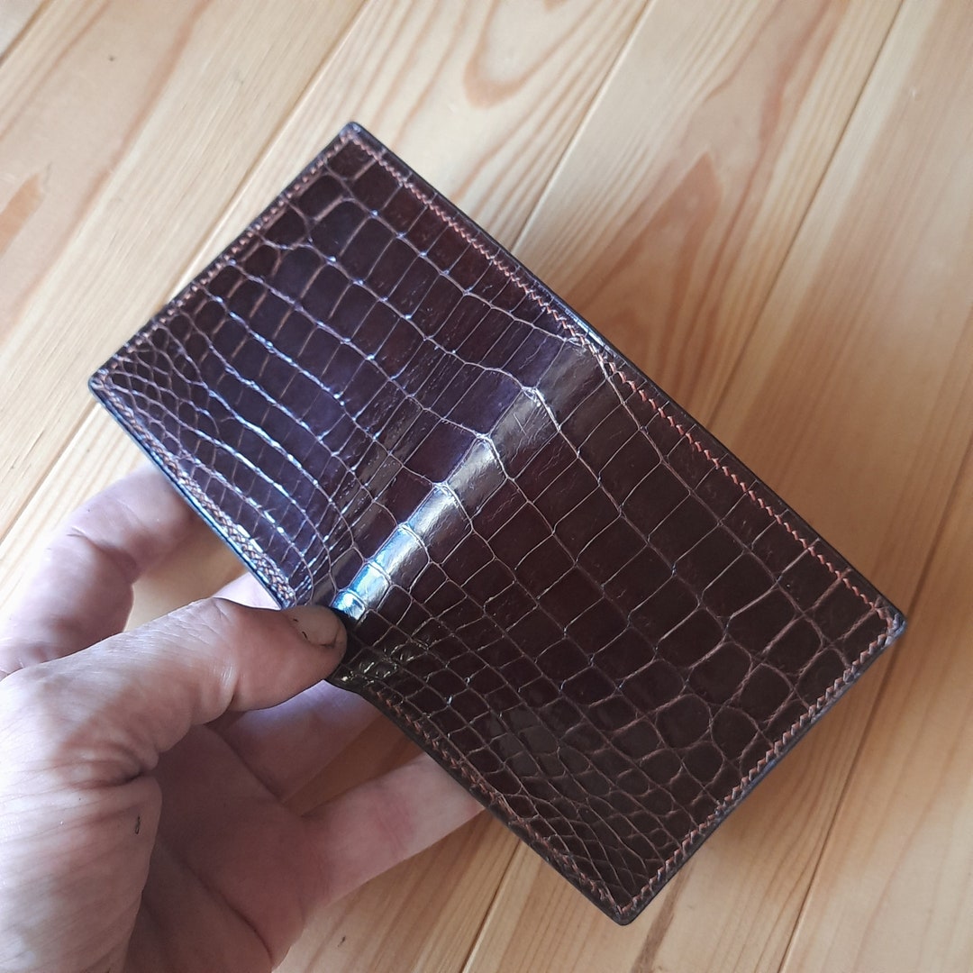 Vertical Alli-gator Leather Wallet. Luxury Man's Wallet. African Goat ...