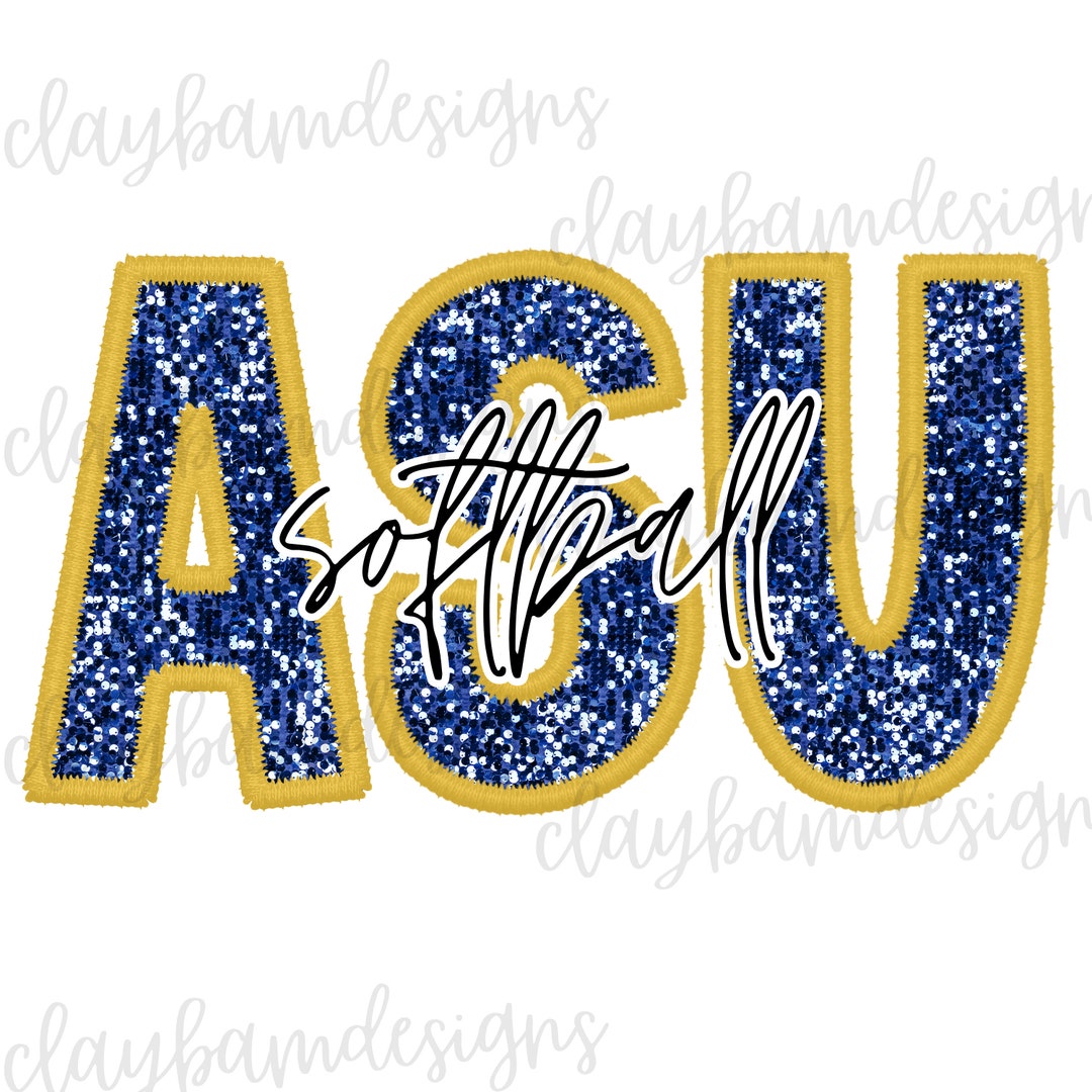 Faux Embroidery Faux Sequins PNG, ASU Softball, Angelo State University ...