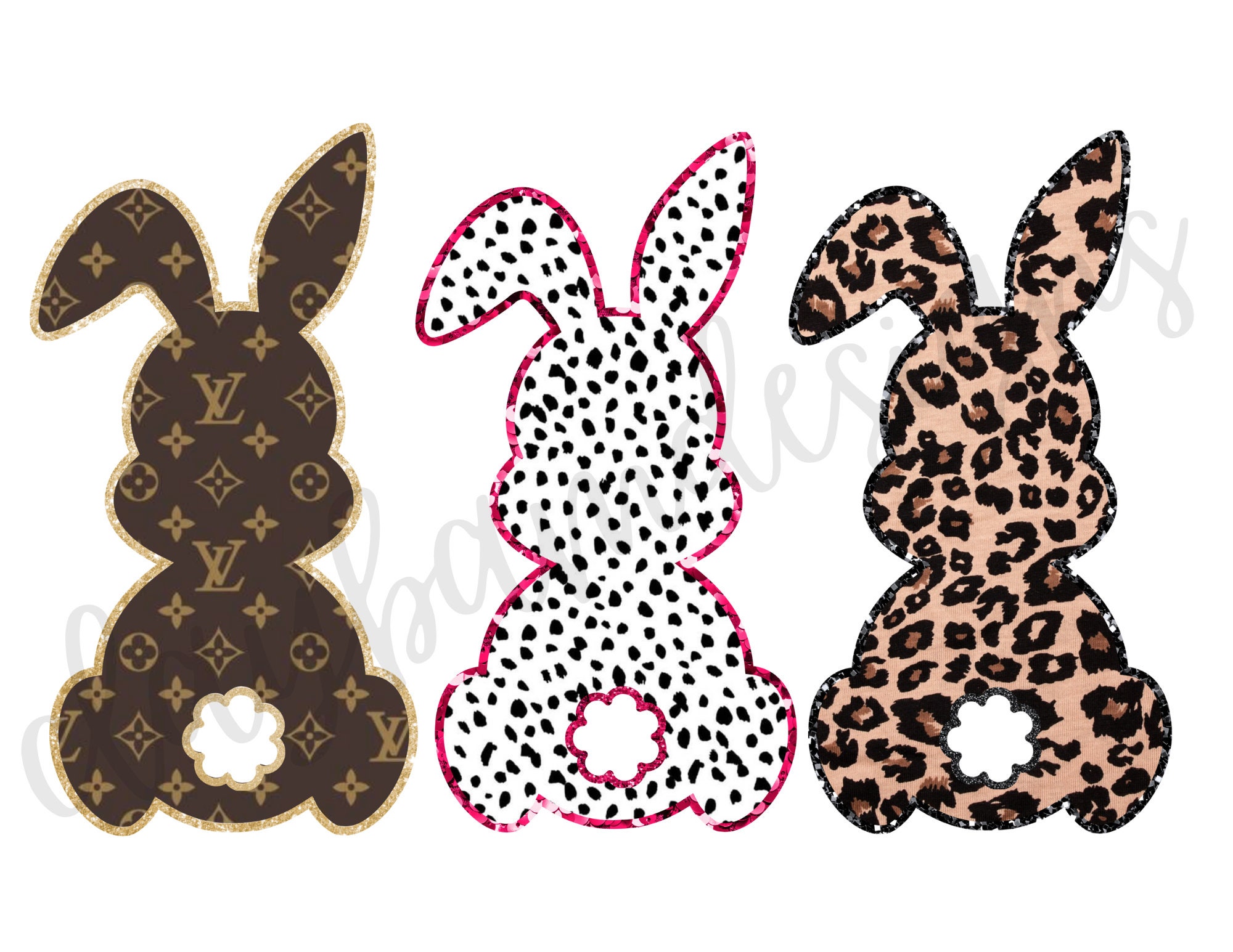 Preppy Easter Bunny Png, Easter Png, Bunnies Png, Leopard Easter ...