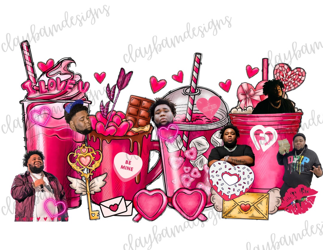 Rod Wave Valentines Design, Heart Valentines Day Png, Singer Rod Wave ...