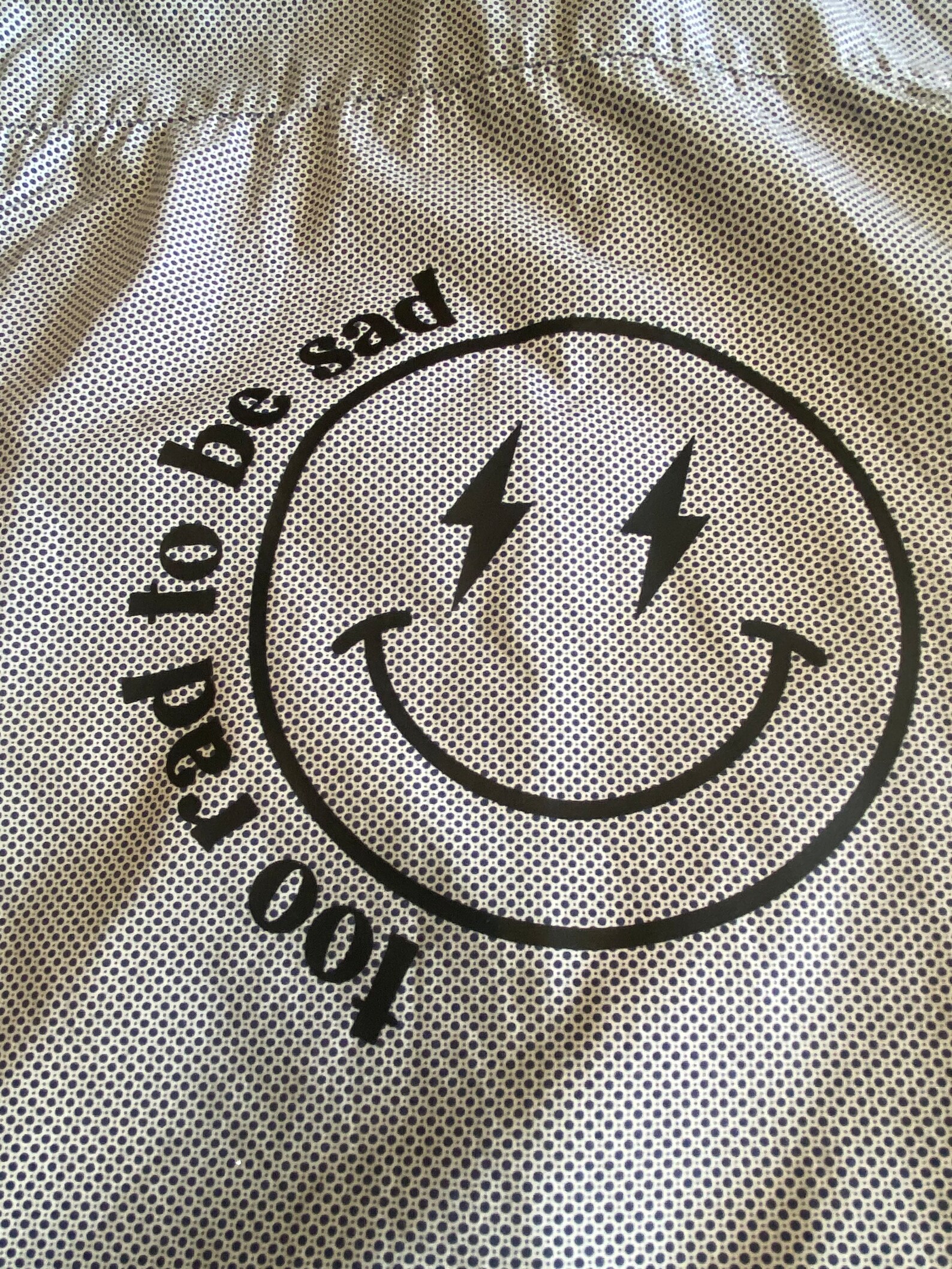 Too Rad to Be Sad Smiley Face Upcycled Button up Shirt - Etsy