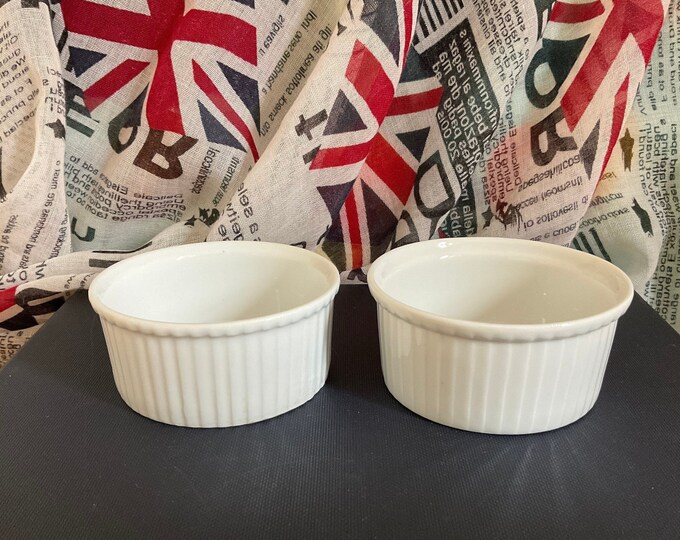 Authentic French Apilco Ramekin Set of Two, Soufflé Dishes, Size 2 ...