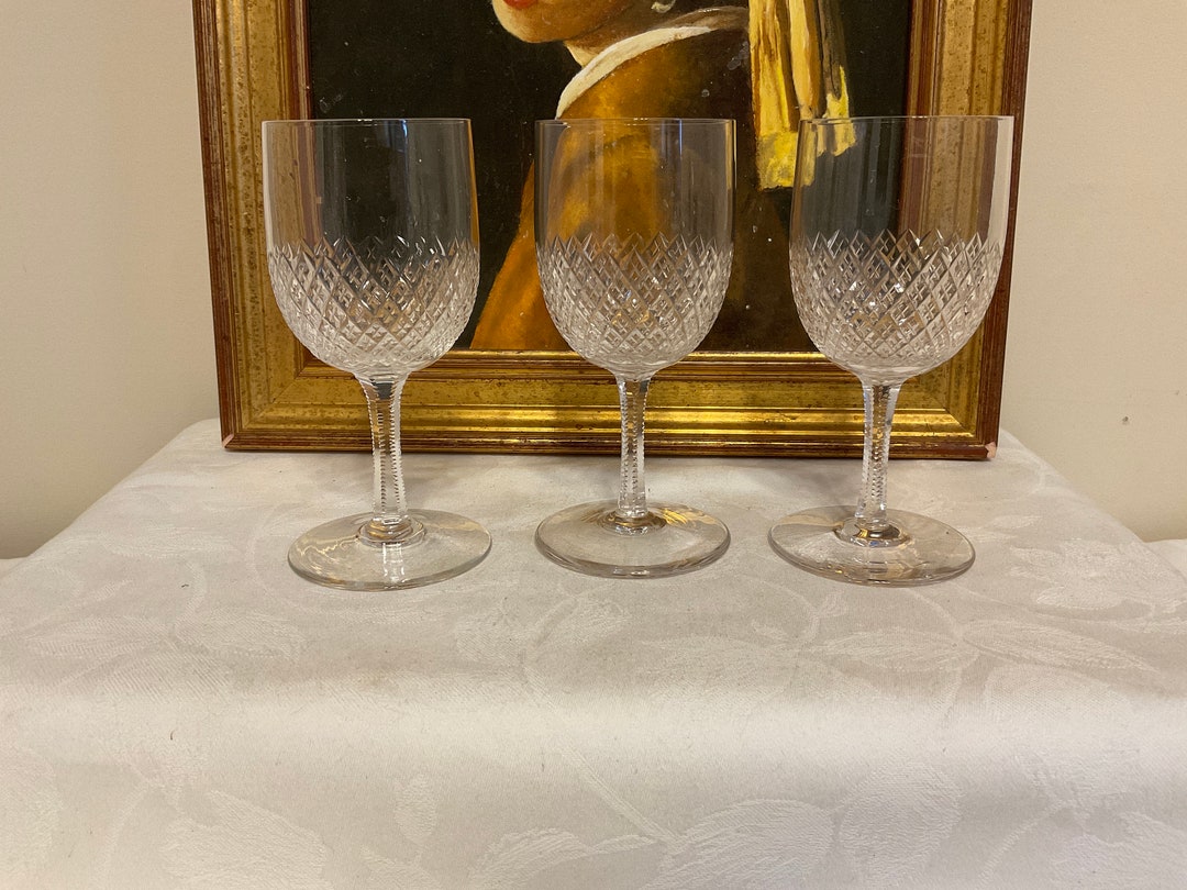 Six Elegant Edwardian Crystal Matching Sherry Port or Liqueur Glasses ...