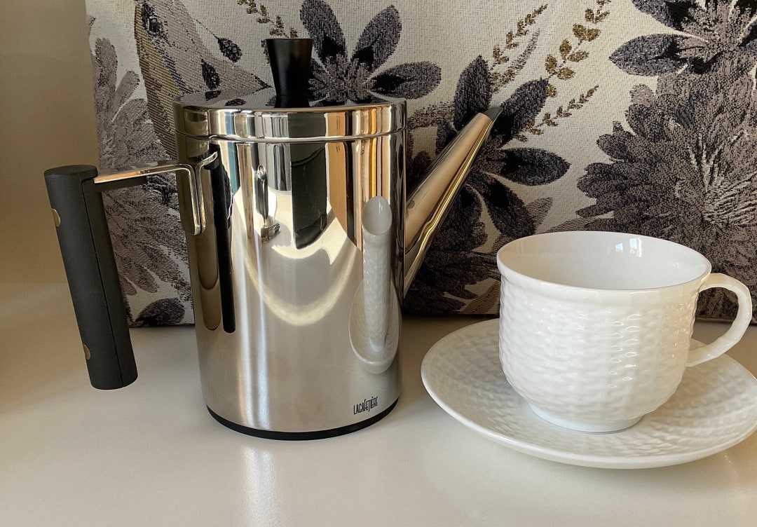 Contemporary Classic Chrome Coffee Pot, Stainless Steel, Superb Pourer ...