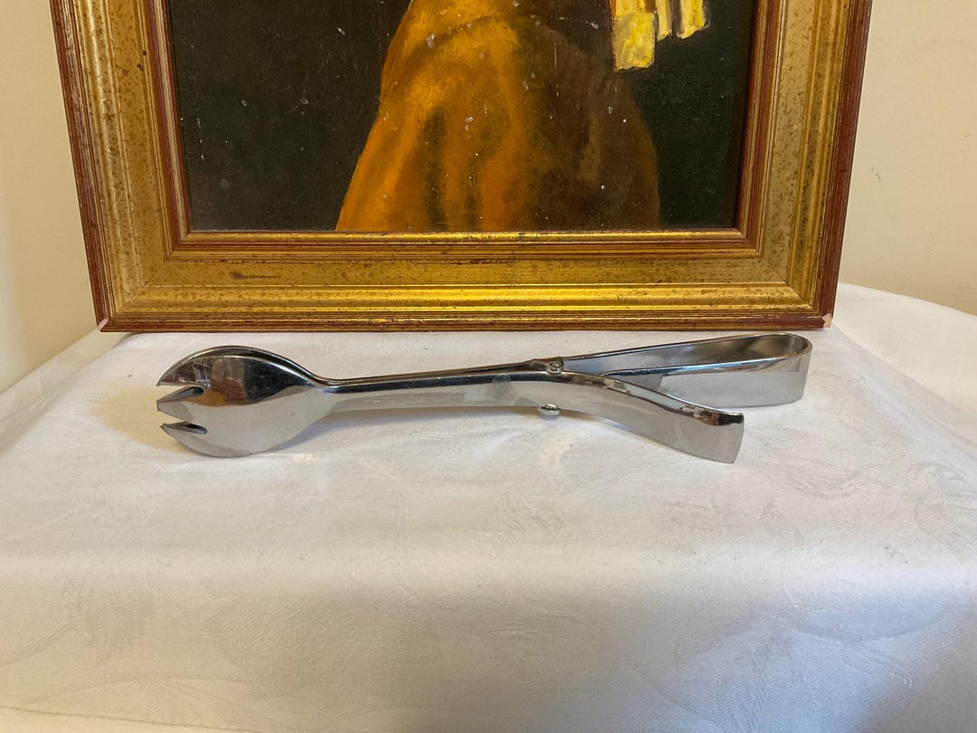 Retro Small Viners Stainless Steel Spring Loaded Serving Tongs, Tongs ...