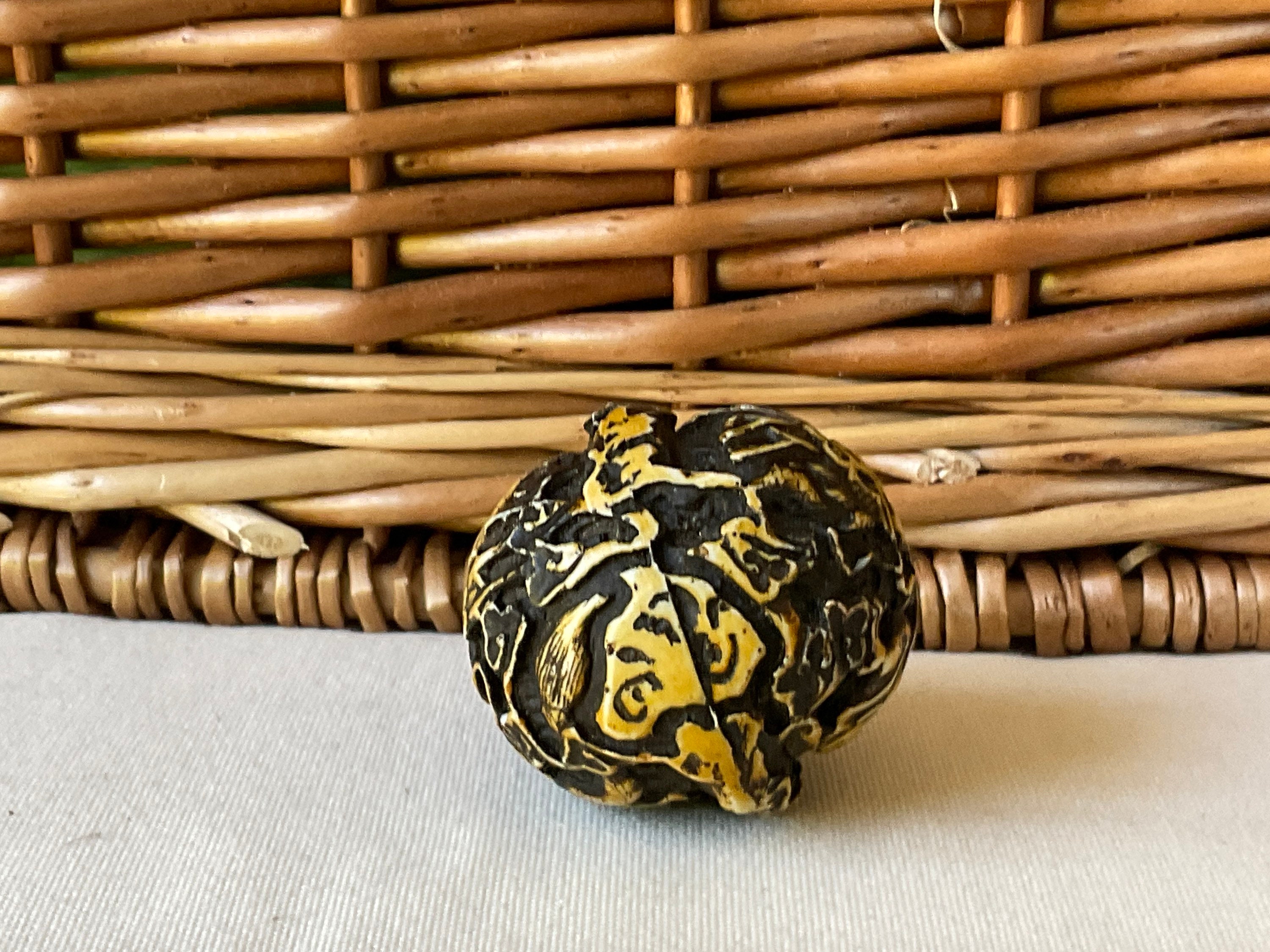 Chinese Carved Walnut Figurine Resin Textured Dragons - Etsy