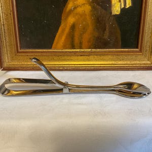 Retro Small Viners Stainless Steel Spring Loaded Serving Tongs, Tongs ...