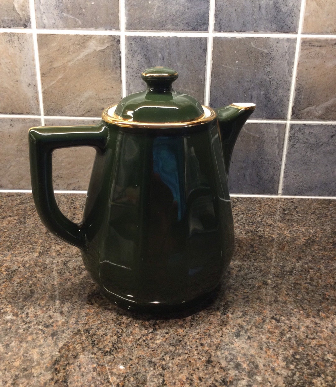 Luxury Vintage French Apilco Large Green Tea or Coffee Pot in - Etsy