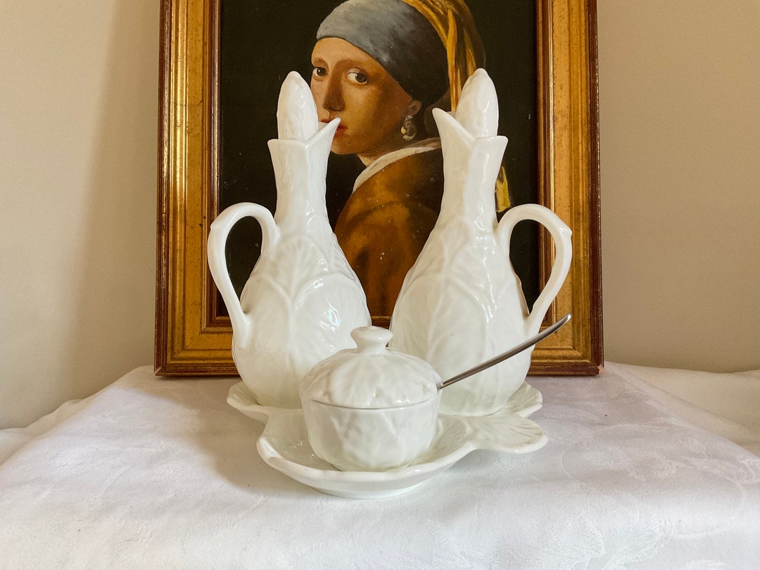 Wedgwood Countryware Condiment Set, Oil Vinegar and Mustard on Matching ...
