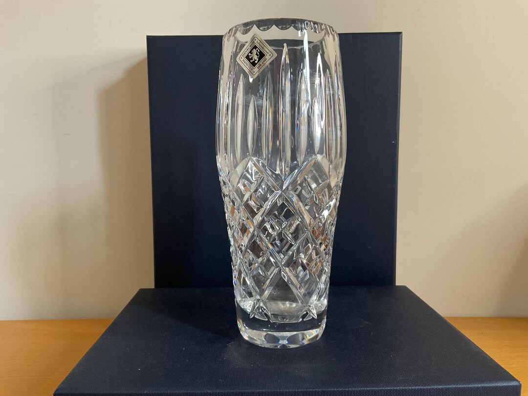 Edinburgh Crystal Vase, Hand Cut Lead Crystal, 20cm - Etsy