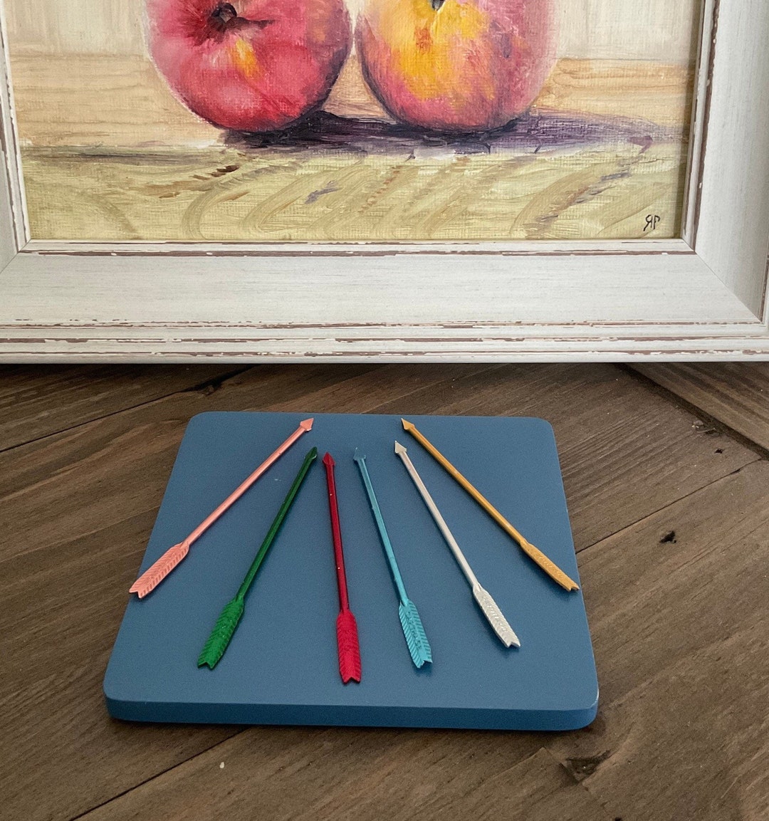 Vintage Colourful Metal Arrow Cocktail Sticks, Set of 5 Retro Cocktail ...