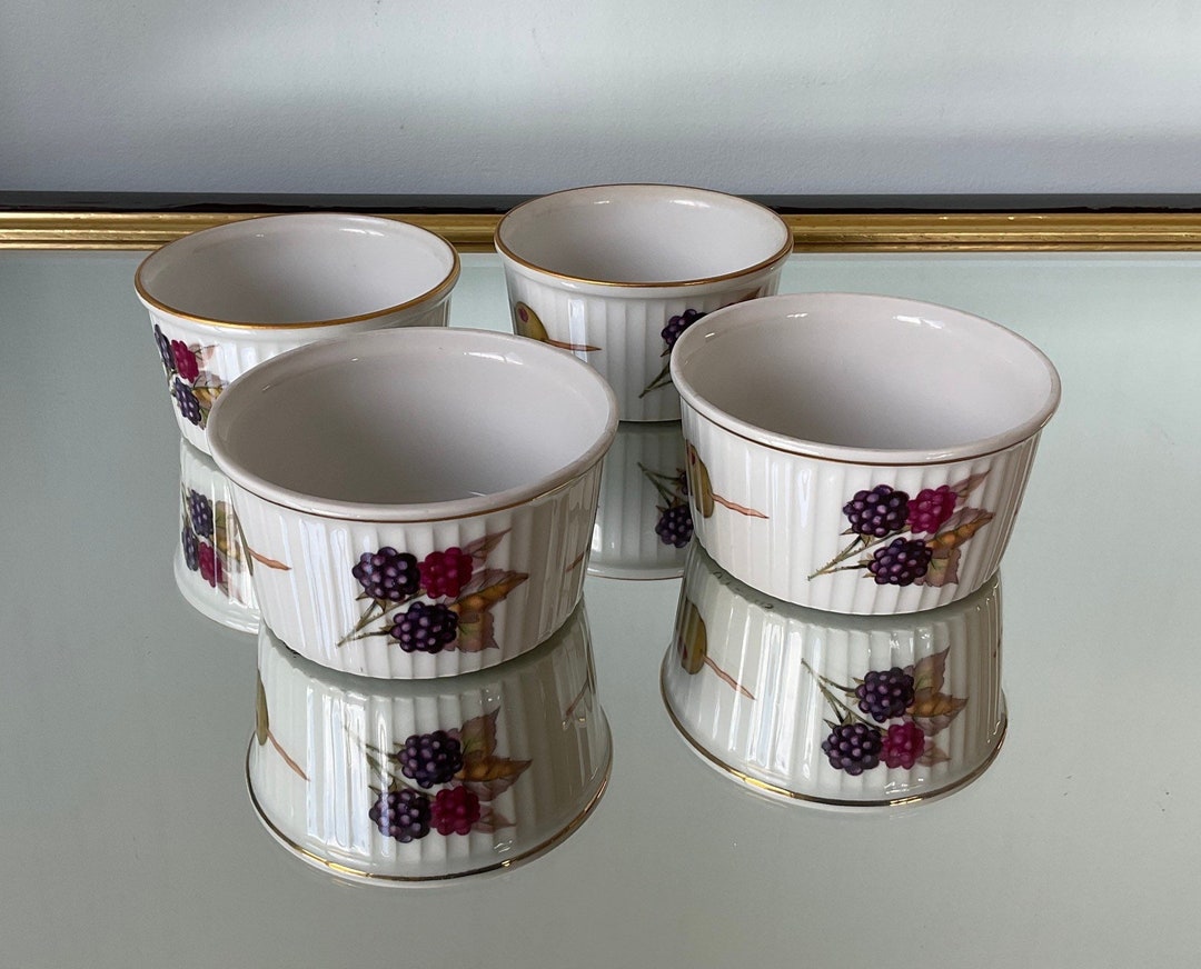 A Set of Four Pretty Royal Worcester Evesham Ramekins Evesham - Etsy