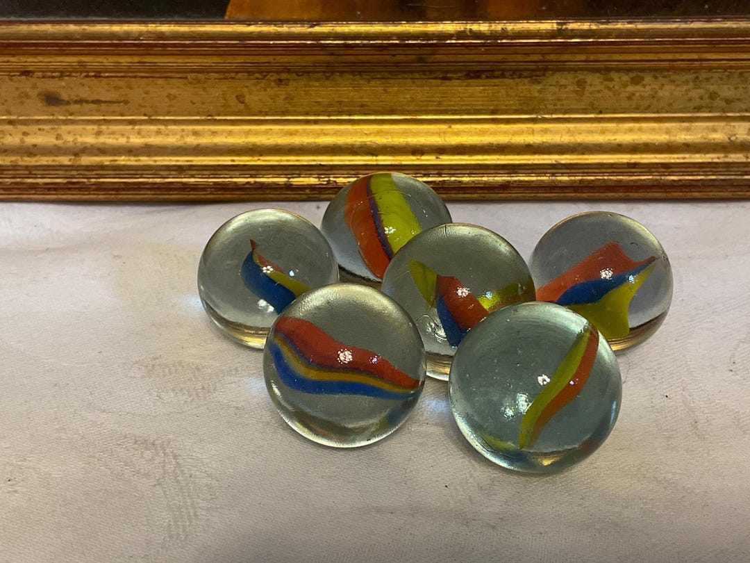 Large Vintage Marbles, Cats Eye Marbles, Glass Marbles, Marble Run ...
