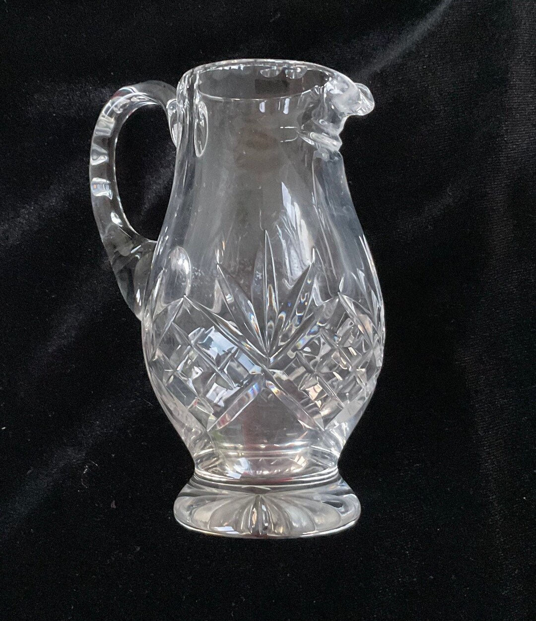 Small Crystal Glass Jug or Creamer, Crystal Jug, Cut Glass Jug, Glass ...