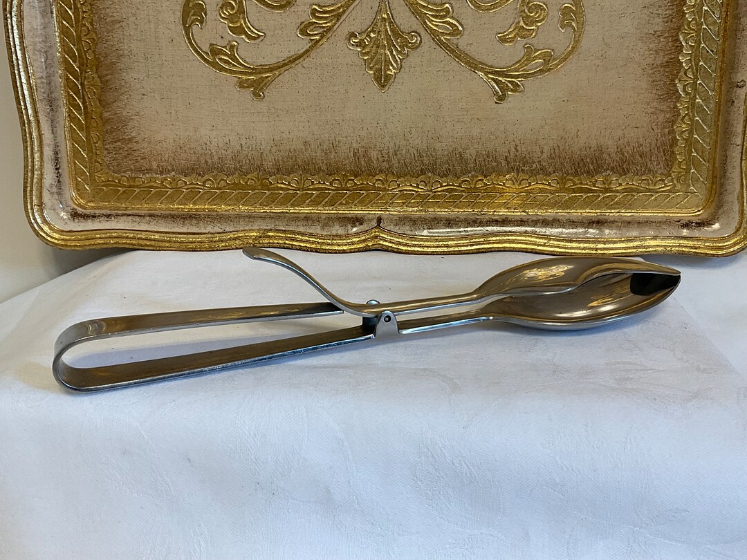 Retro Viners Stainless Steel Spring Loaded Serving Tongs, Tongs for ...