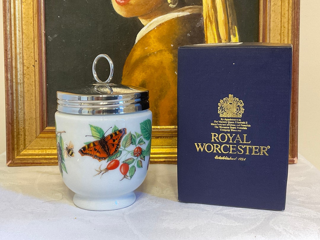 Royal Worcester Jumbo Egg Coddler Berries and Butterfly - Etsy